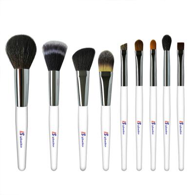 China Acrylic Handle Synthetic Hair Makeup Brush Set 9pcs with Case Crystal Diamond Design for sale