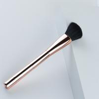 China Shiny Rose Gold Portable Travel Makeup Brush Set 4 in 1 Plastic Handle 175mm for sale