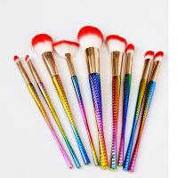 China 9-Piece Slim Waist Dreamy Makeup Brush Set Gradient Color Durable Plastic Handle Vegan for sale
