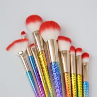China 9-Piece Slim Waist Dreamy Makeup Brush Set Gradient Color Durable Plastic Handle Vegan for sale