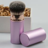 China Purple Retractable Kabuki Makeup Brush with Soft Fluffy Synthetic Hair 1pc for sale