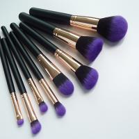 China 8 Piece Vegan Makeup Brush Set Soft Synthetic Hair Wood Handle Cruelty Free for sale