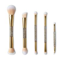 China Double End Multifunction Makeup Brush , Glitter Customize Plastic Makeup Brushes for sale