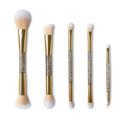 China Double End Multifunction Makeup Brush , Glitter Customize Plastic Makeup Brushes for sale
