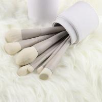 China Grey Custom Logo Imitation Goats Hair Makeup Brush Set 10 Pcs Professional Powder Eye Brushes for sale