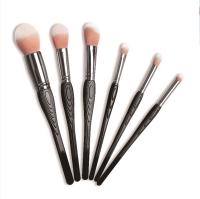 China Black Plastic Handle Cosmetic Vegan Makeup Brushes Durable Tools for sale