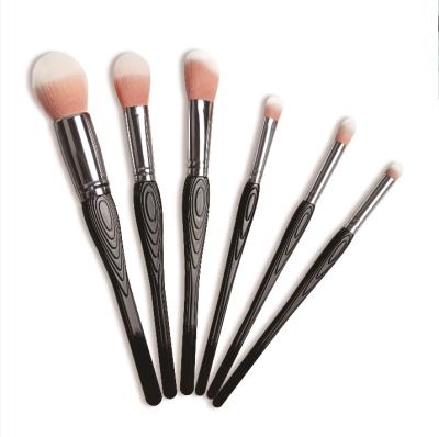 China Black Plastic Handle Cosmetic Vegan Makeup Brushes Durable Tools for sale
