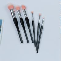 China Black Plastic Handle Cosmetic Vegan Makeup Brushes Durable Tools for sale