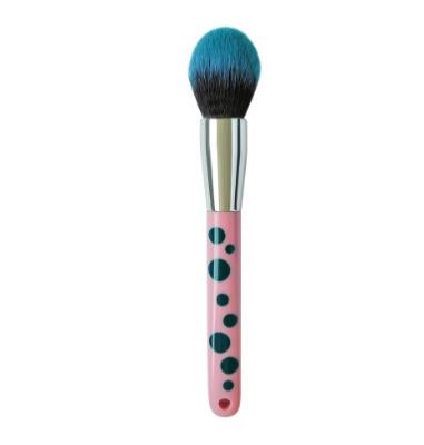 China Dots Pattern Single Makeup Brush Tapered Bristle Face Blush Brush 1pc Synthetic Hair for sale