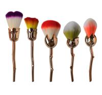 China 5 Piece Vegan Synthetic Makeup Brush Set Colorful Soft Bristles Face Cosmetic for sale