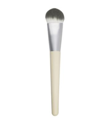 China Plastic Handle Single Foundation Brush Synthetic Hair Face Makeup Brush OEM for sale