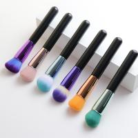 China Customized 6PCS Colorful Makeup Brush Set Premium Synthetic Foundation Brush Kit 1000 Sets MOQ for sale