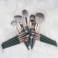 China 14Pcs Premium Synthetic Makeup Brush Set with Custom Logo and Travel Bag for sale
