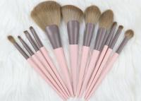 China Vegan Synthetic Bristle 11pcs Premium Makeup Brush Set with Travel Bag Pink for sale