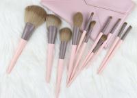 China Vegan Synthetic Bristle 11pcs Premium Makeup Brush Set with Travel Bag Pink for sale