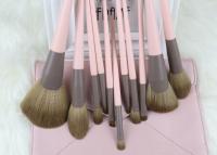 China Vegan Synthetic Bristle 11pcs Premium Makeup Brush Set with Travel Bag Pink for sale