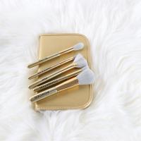 China 5-Piece Travel Makeup Brush Set Soft Synthetic Hair Cruelty Free OEM Custom for sale