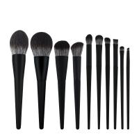 China 10pcs Premium Cosmetic Makeup Brush Set Cruelty Free Microcrystalline Hair Rubber Oil Processing for sale