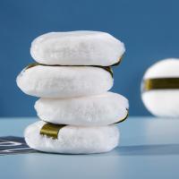 China Skin Friendly Microfiber Velvet Powder Puff 8cm Soft Sponge for Loose Powder for sale