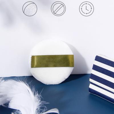 China Skin Friendly Microfiber Velvet Powder Puff 8cm Soft Sponge for Loose Powder for sale