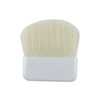 China Custom Logo Synthetic Hair Makeup Blush Brush Plastic Handle for sale