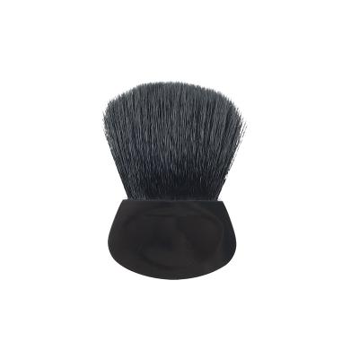 China Custom Logo Synthetic Hair Makeup Blush Brush Plastic Handle for sale