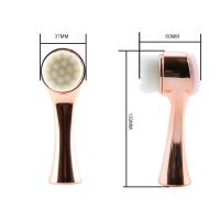 China Double Surface Manual Facial Cleansing Brush Soft Synthetic Hair Silicone 7-10 Day Sample for sale
