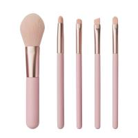 China 5pcs Synthetic Hair Travel Makeup Brush Set Full Face Powder Eyeshadow Blending for sale