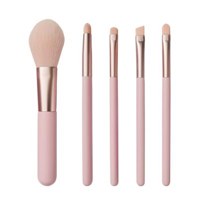 China 5pcs Synthetic Hair Travel Makeup Brush Set Full Face Powder Eyeshadow Blending for sale