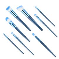 China 8pcs Blue Makeup Brushes Powder Eyeshadow Brush With Soft Fluffy Bristles for sale