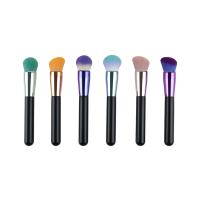 China Customizable Cruelty Free Foundation Brush Blusher Brush Aluminum Ferrule 1 Piece for sale