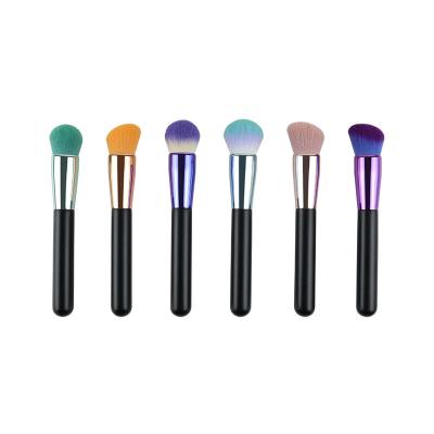 China Customizable Cruelty Free Foundation Brush Blusher Brush Aluminum Ferrule 1 Piece for sale