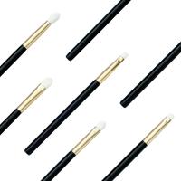China 5Pcs Eye Makeup Brush Set Black Wooden Handle Synthetic Bristle Eyeliner Cosmetic for sale