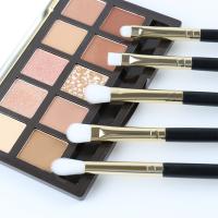China 5Pcs Eye Makeup Brush Set Black Wooden Handle Synthetic Bristle Eyeliner Cosmetic for sale