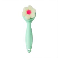 China Soft Bristle Portable Facial Cleansing Brush Plastic Handle 0.07mm Bristle Diameter for sale