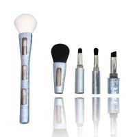 China Personalized Travel Eyeshadow Brush Set Blending 4 In 1 Blue for sale