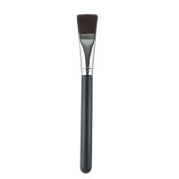 China Flat Single Makeup Brush for Foundation and Mask Black Synthetic Hair Wooden Handle 1000pcs MOQ for sale