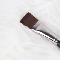 China Flat Single Makeup Brush for Foundation and Mask Black Synthetic Hair Wooden Handle 1000pcs MOQ for sale