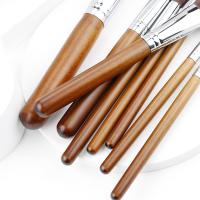 China Classical Makeup Brush Set Burlywood Color High Gloss Copper Premium Brushes for sale