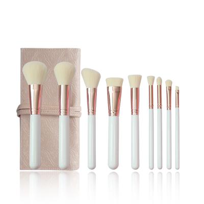 China 9 Piece Full Face Makeup Brush Set with Vegan Bristles and Cosmetic Bag for sale
