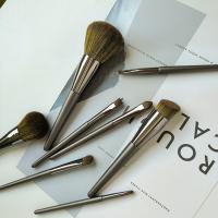 China 8-Piece Synthetic Hair Full Face Makeup Brush Set Metal Gun Wooden Handle for sale