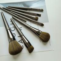 China 8-Piece Synthetic Hair Full Face Makeup Brush Set Metal Gun Wooden Handle for sale