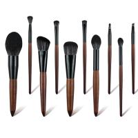 China Vegan Cosmetic Brush Set 10pcs Well Functional And Practical Brushes for sale
