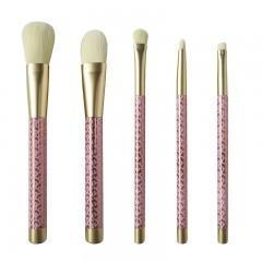 China 5 Piece Synthetic Eyeshadow Makeup Brush Set for Powder Blush ISO Certified for sale