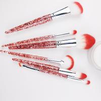 China Customizable 6-Piece Cosmetic Makeup Brush Set with Star Glitter Handle for OEM for sale