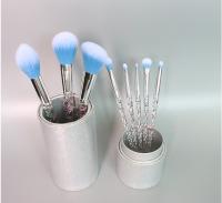 China 8 Pieces Eyeshadow Makeup Brush Set Gradient Hair Magical Bling Handle Synthetic for sale