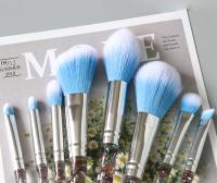 China 8 Pieces Eyeshadow Makeup Brush Set Gradient Hair Magical Bling Handle Synthetic for sale