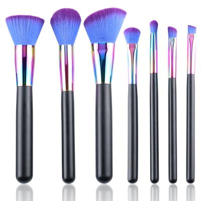 China 7Pcs Makeup Brush Set Soft Fluffy Bristles Gradient Ferrule Cosmetics Brush for sale