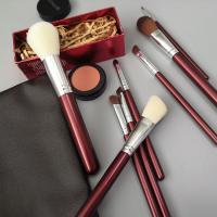 China 8pcs Synthetic Hair Makeup Brush Set with Aluminum Ferrule Wooden Handle and Bag for sale