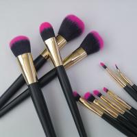 China Wholesale Private Label 10-Piece Makeup Brush Set Soft Synthetic Hair Wood Handle for sale